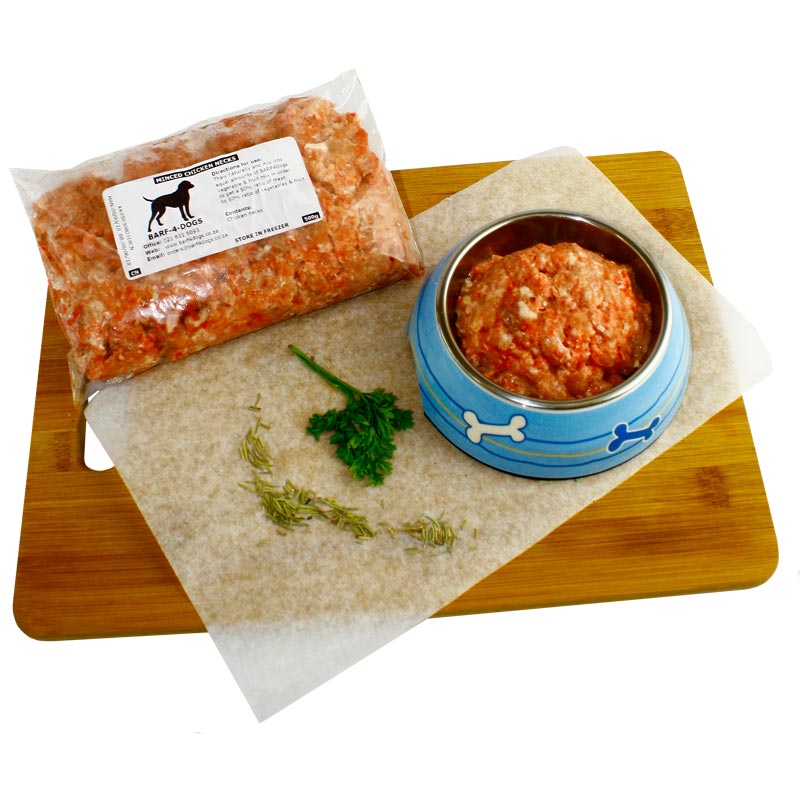 Minced chicken necks (500g) – BARF4Dogs