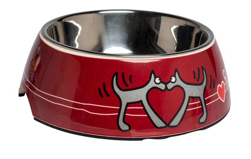 Rogz 2-in-1 Large 700ml Bubble Dog Bowl, Red Heart Design – BARF4Dogs