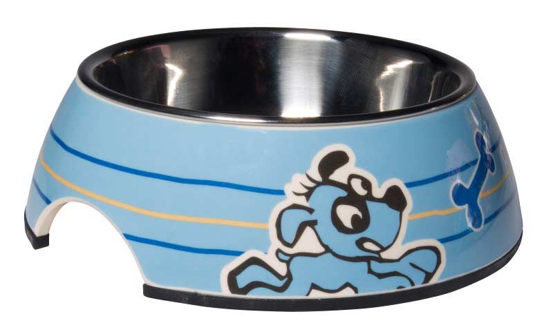 Rogz Pupz 2-in-1 Medium 350ml Puppy Bubble Bowl, Blue Ringo Design ...